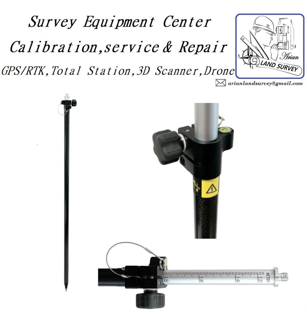 Gps Rover Rods GPS 2 Meter 4 Section Rod, Survey Pole RTK GPS Carbon ...